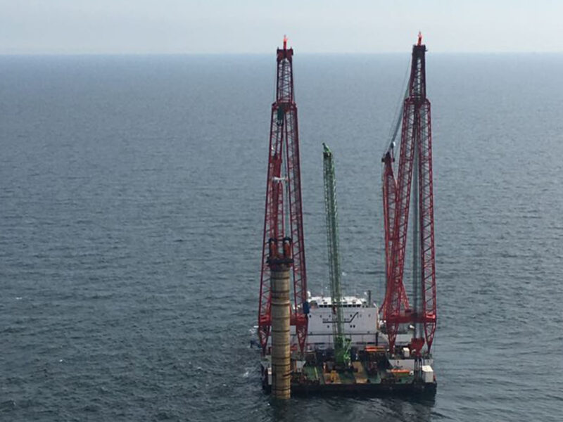 Monopile installation for unmanned gas platform - CAPE Holland